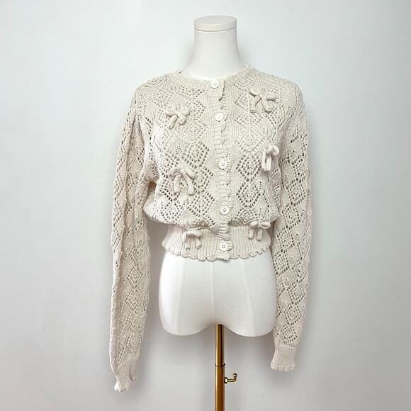 Unbranded | Sweaters | Cream Open Knit Coquette Cottagecore Angel ...